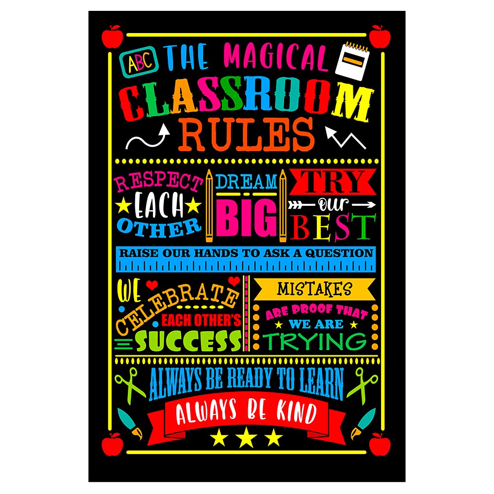 Xjf Classroom Rules Poster 12 X 18 Class Rules Posters | Desertcart Kenya