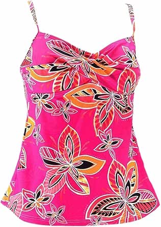 Amazon.com: Floral Twist Tankini Top Bust Enhancer Women's Size 10 ...