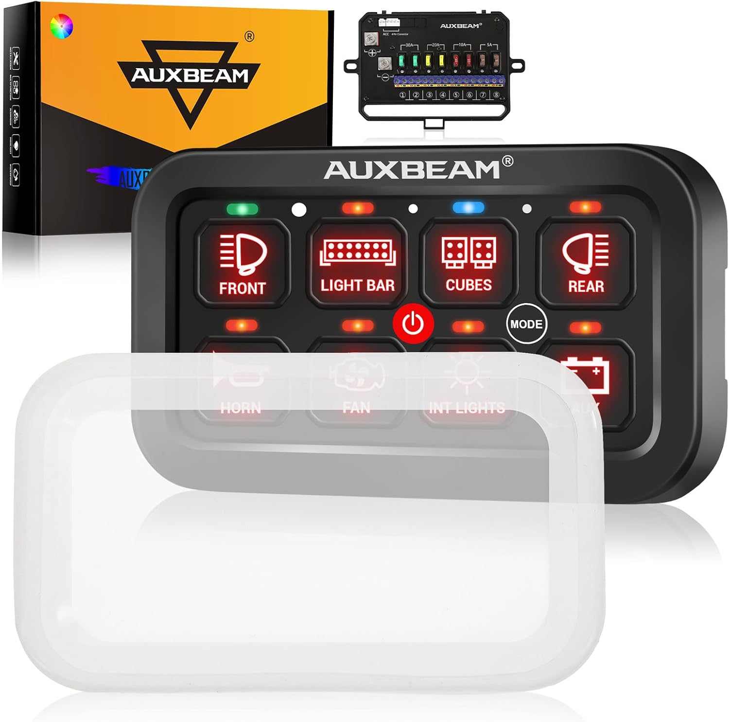 Amazon.com: Auxbeam 8 Gang Switch Panel RA80 Auto-Dimmable RGB Switch ...