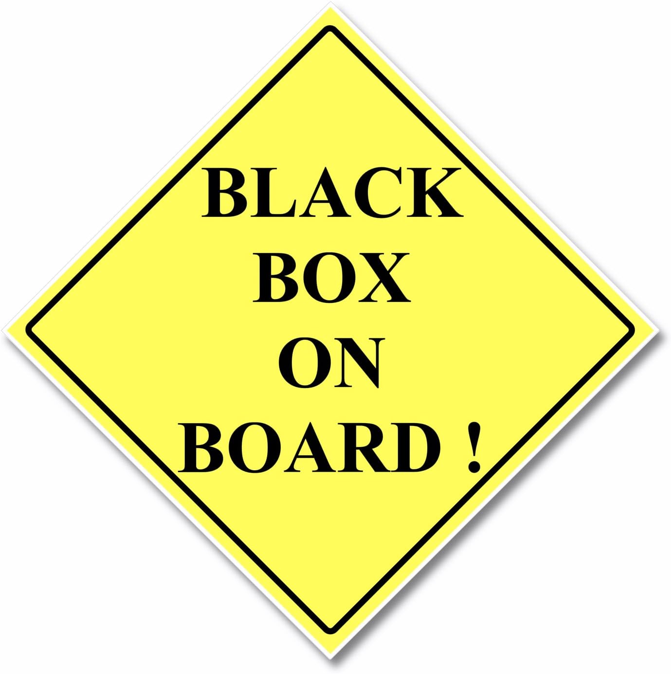 2 x Black Box on Board - Car Stickers Removable Self Adhesive ...