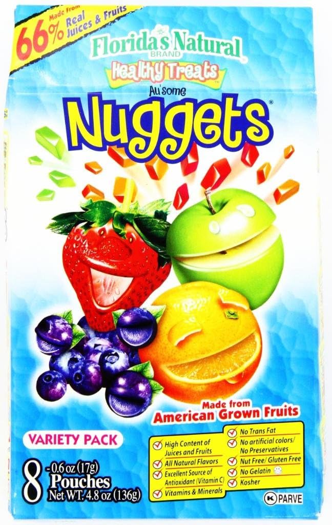 Amazon.com: Florida's Natural Fruit Juice Nuggets, Assorted, 4.8-ounce ...