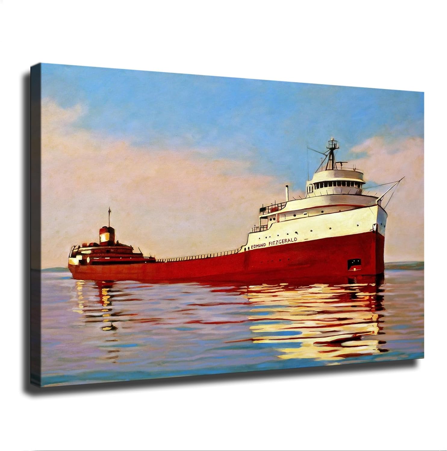 Amazon.com: BybiO SS Edmund Fitzgerald Poster Picture Canvas Print Home ...