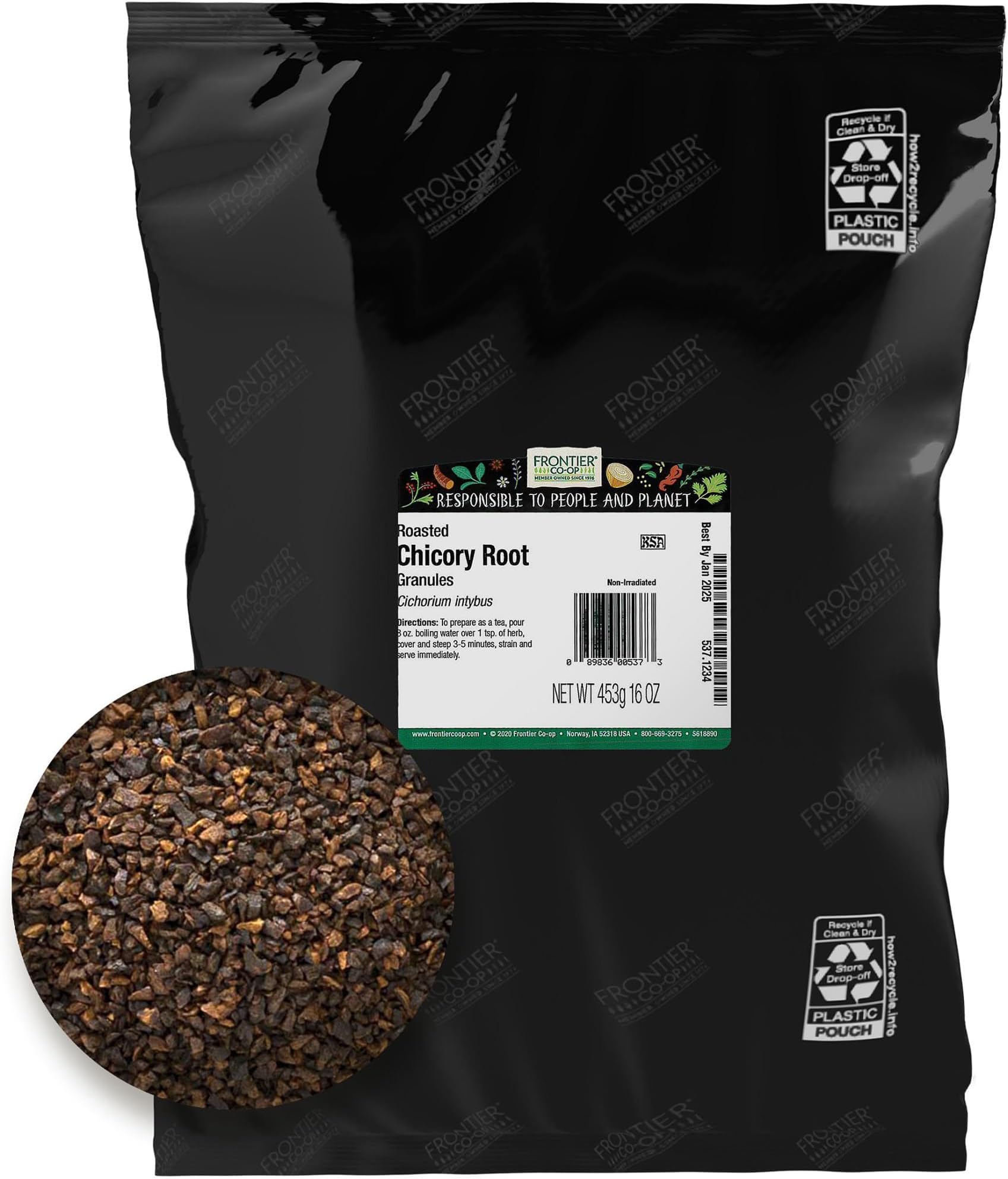 Amazon.com : Anthony's Organic Roasted Chicory Root Granules, 1 lb ...