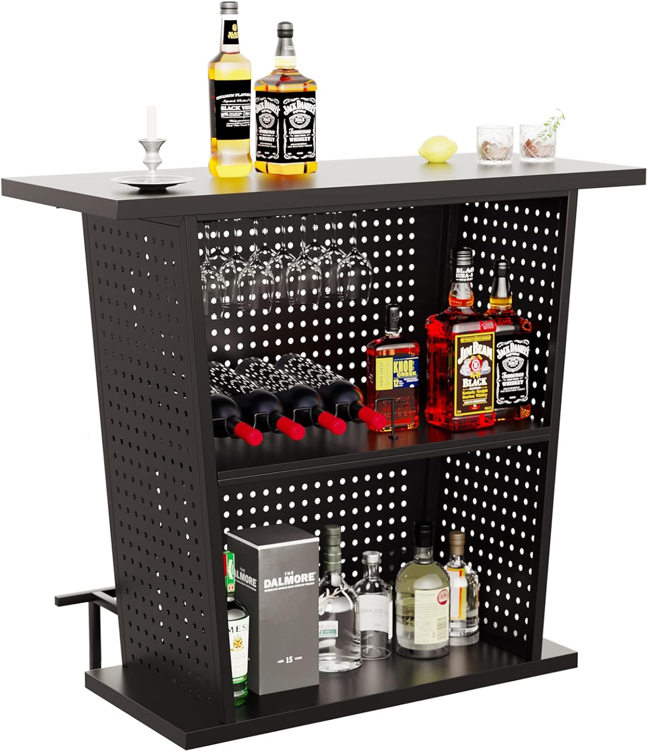 Amazon.com: YITAHOME Home Bar Unit, Liquor Bar Table with Stemware ...