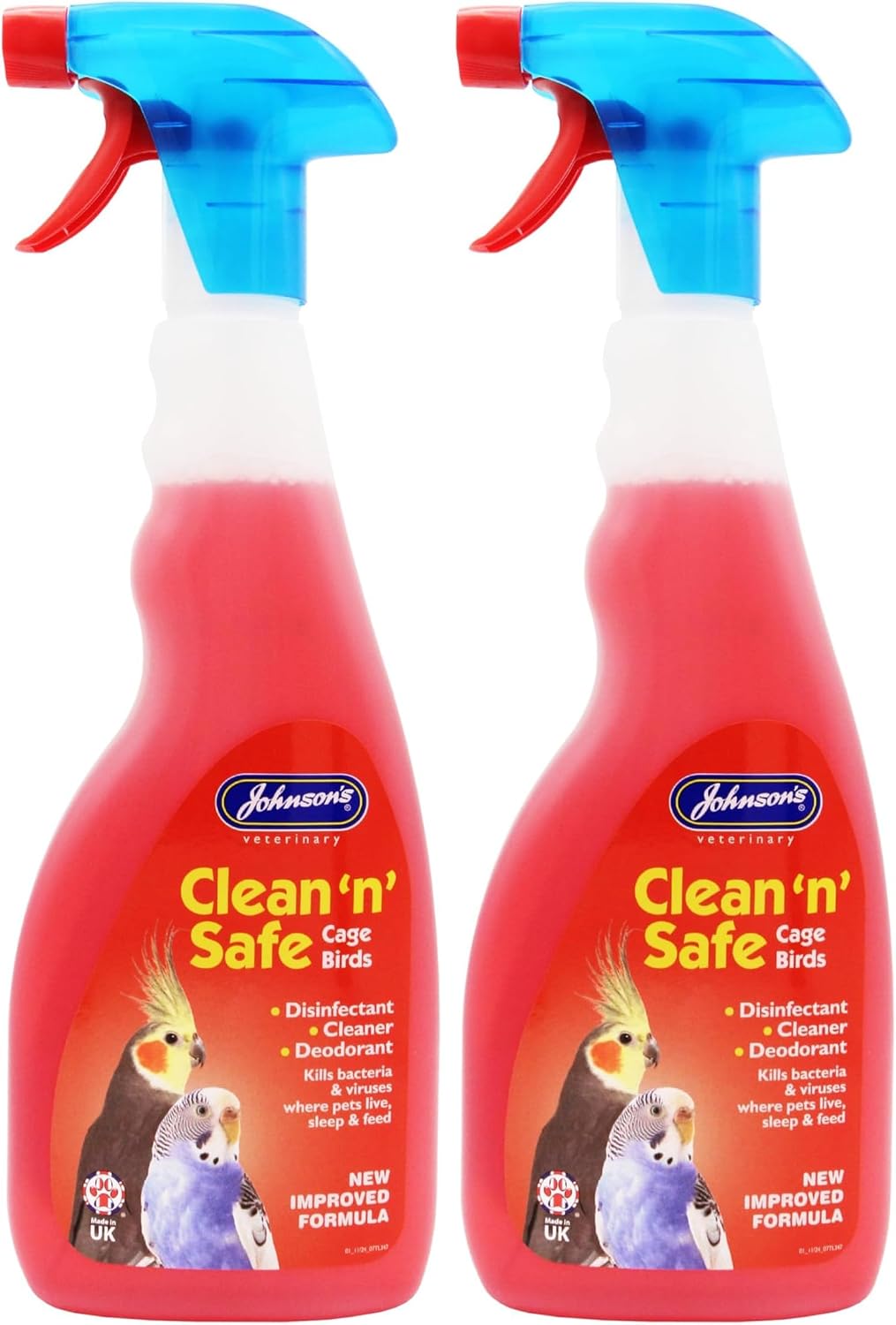 Johnsons Clean and Safe Cage Bird Disinfectant Spray 500ml, Kills ...
