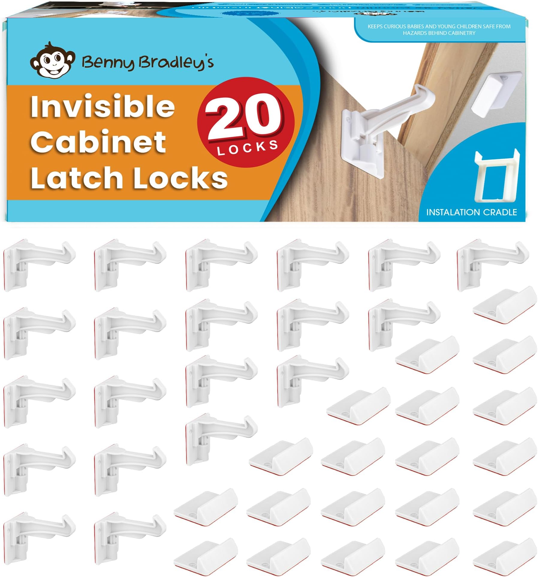 Amazon.com: Upgraded Invisible Baby Proofing Cabinet Latch Locks (10 ...