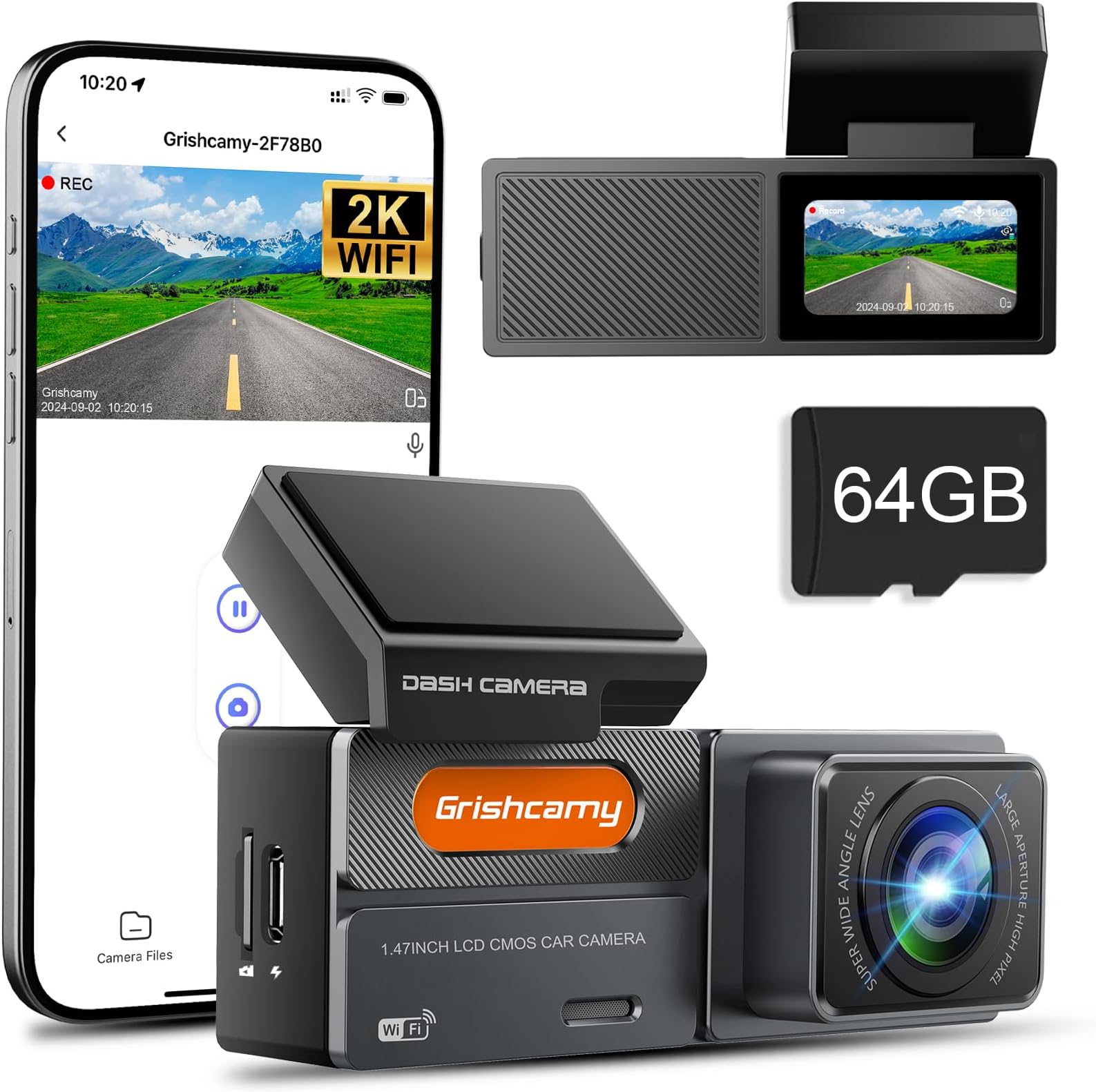 Amazon.com: iZEEKER 2.5K Dash Cam WiFi Dash Camera for Cars, Mini Car ...