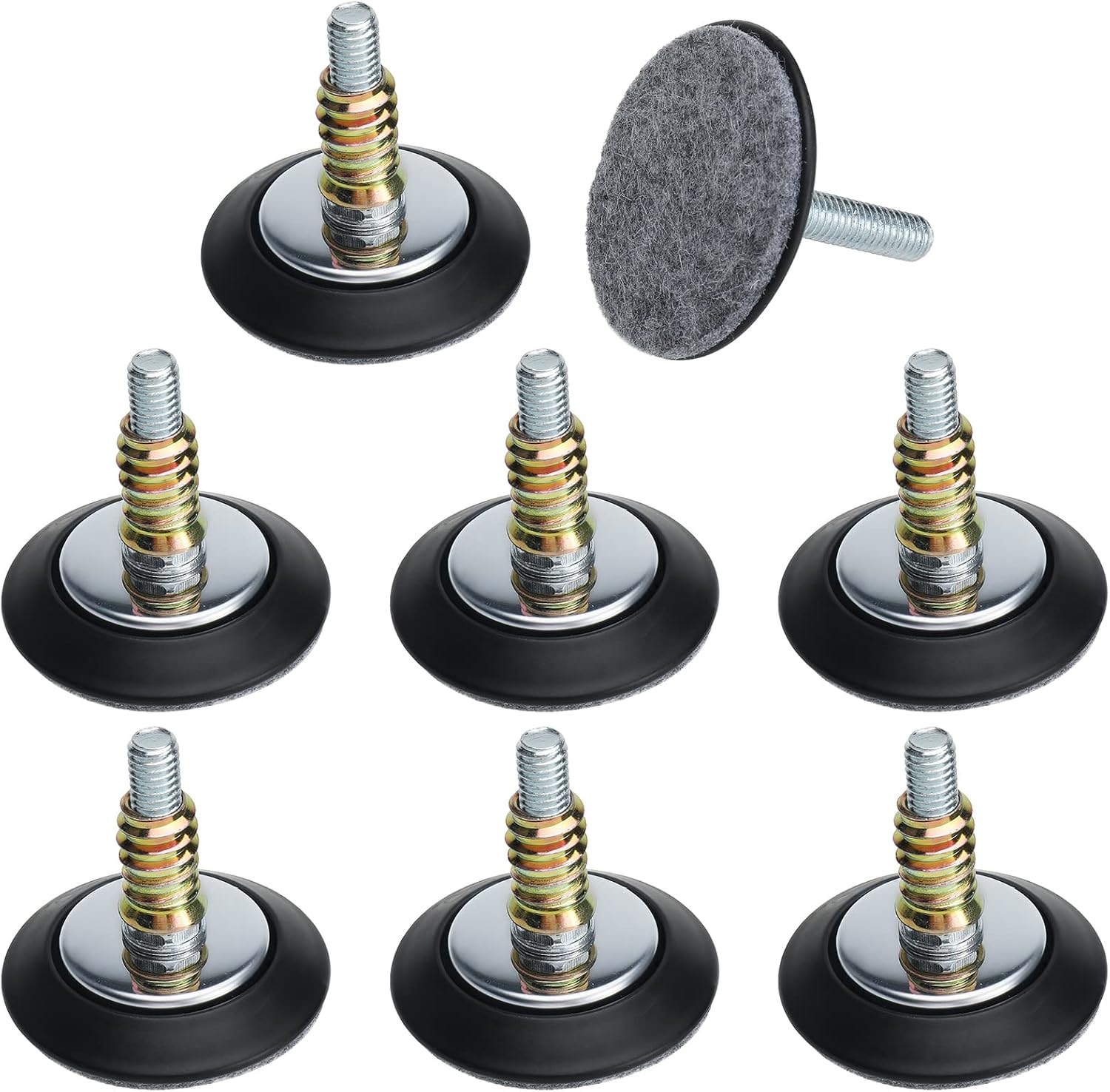 Amazon.com: RealPlus 8pcs Adjustable Leveling Feet Furniture Levelers ...