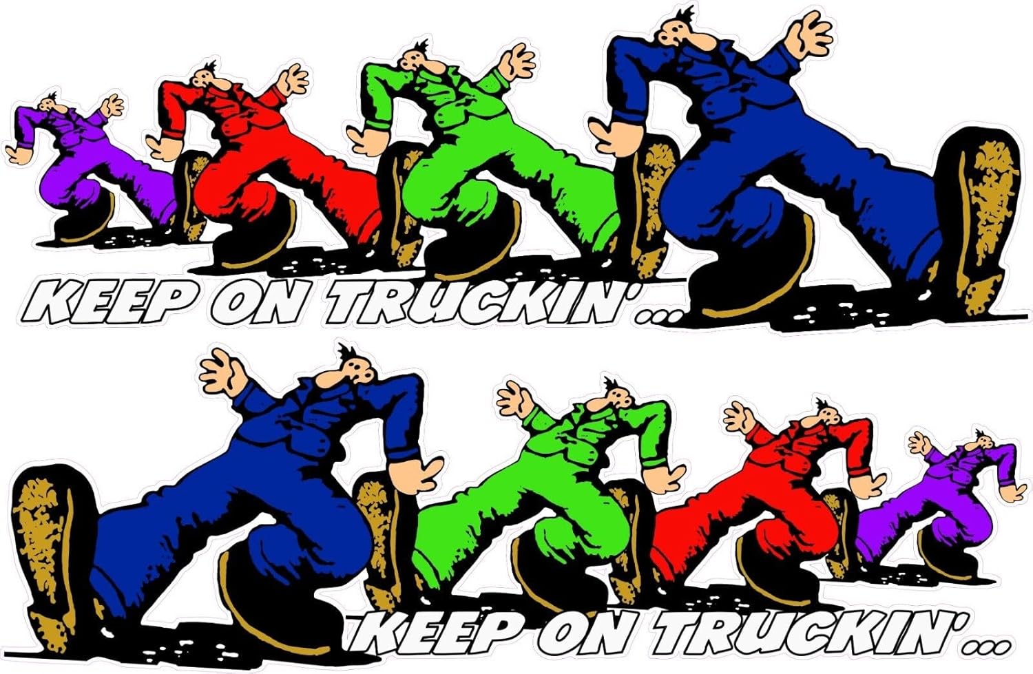 Amazon.com - Set of 2 Keep on Truckin Sticker 7" in - Right & Left ...