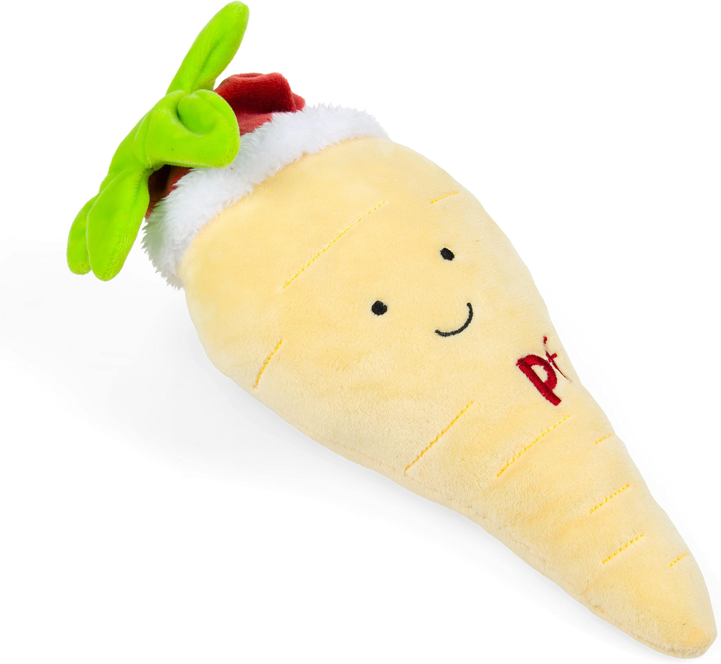 Petface Christmas Peter Parsnip Plush Dog Toy with Christmas Hat ...