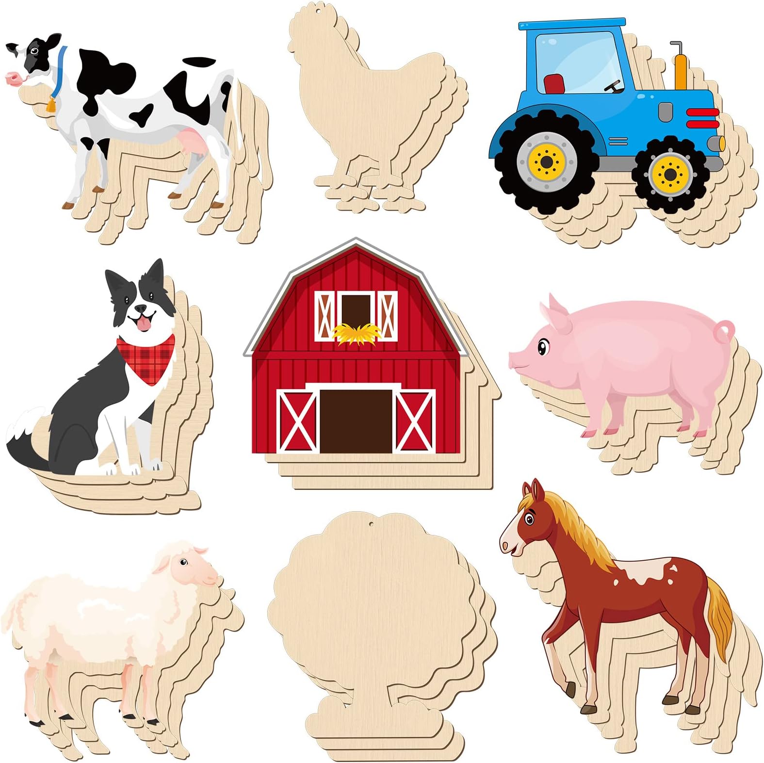 Amazon.com: Set of 15 Wood Cutouts,Forest Animals Wood Cutouts for ...