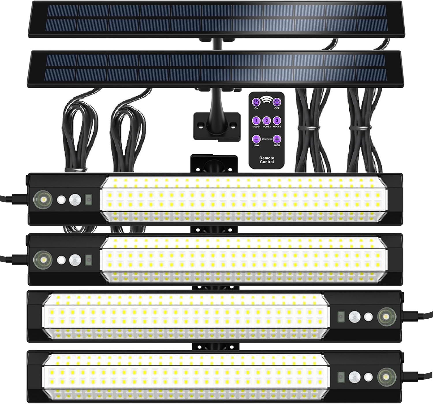 Solar sensor lights 2 pack, outdoor high-brightness lighting, motion ...