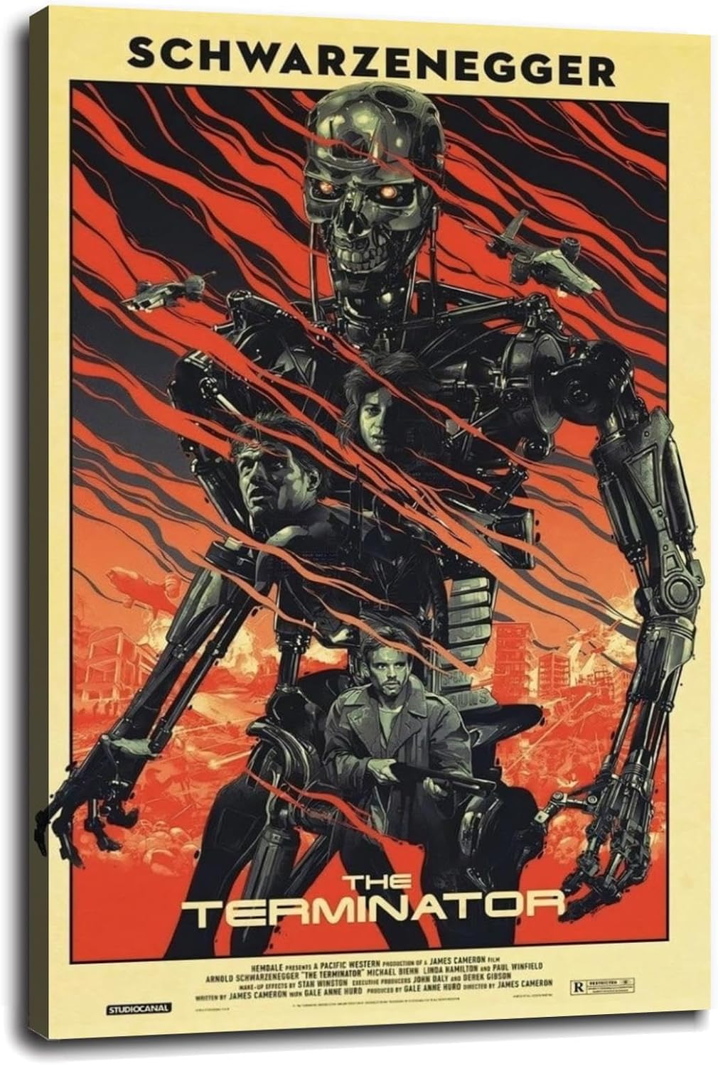 Amazon.com: AISONSITE Terminator Judgment Day Movie Poster Canvas ...