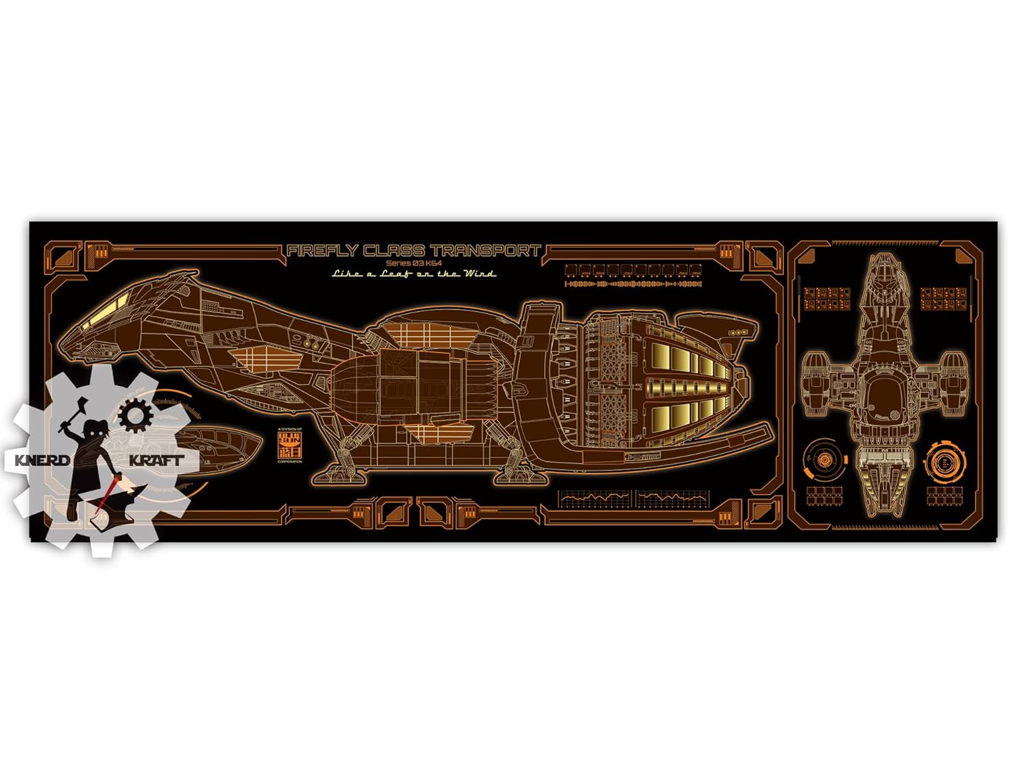Amazon.com: Firefly (Serenity) Class Transport Schematics Print - 36x11 ...