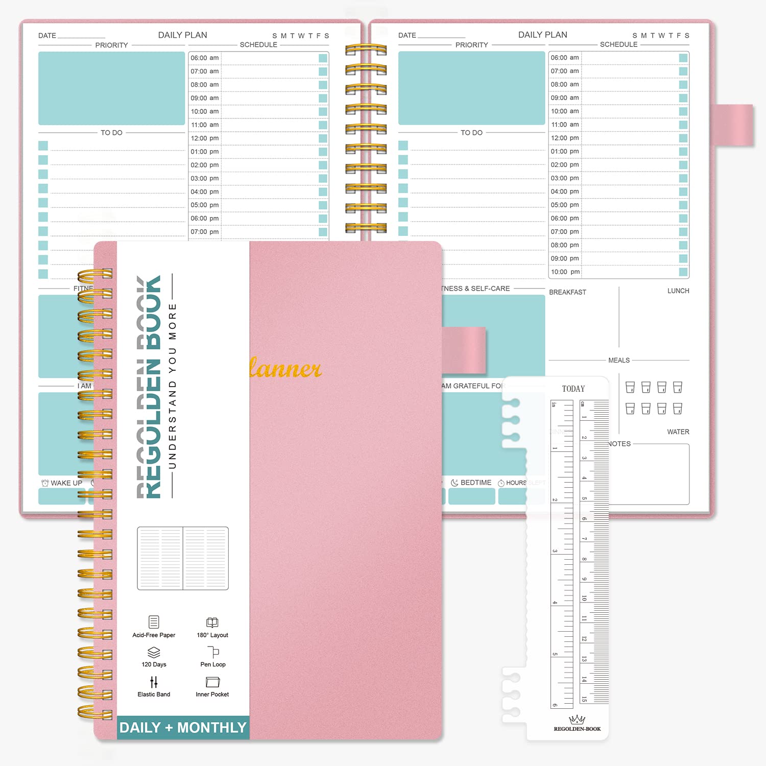 Amazon.com : Daily Weekly Planner Undated, Daily Schedule Planner To Do ...