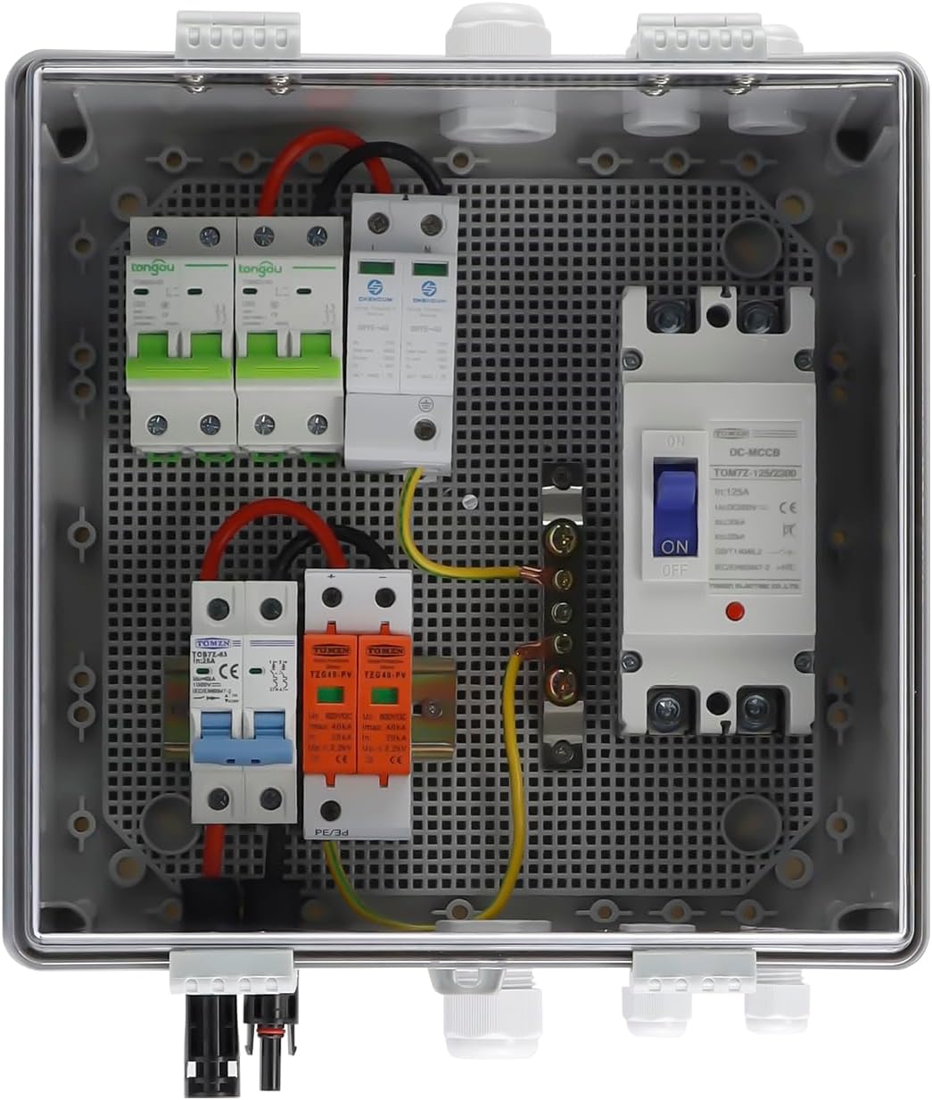 Amazon.com: PV Combiner Box 1 String Solar Distribution Box with 25A ...