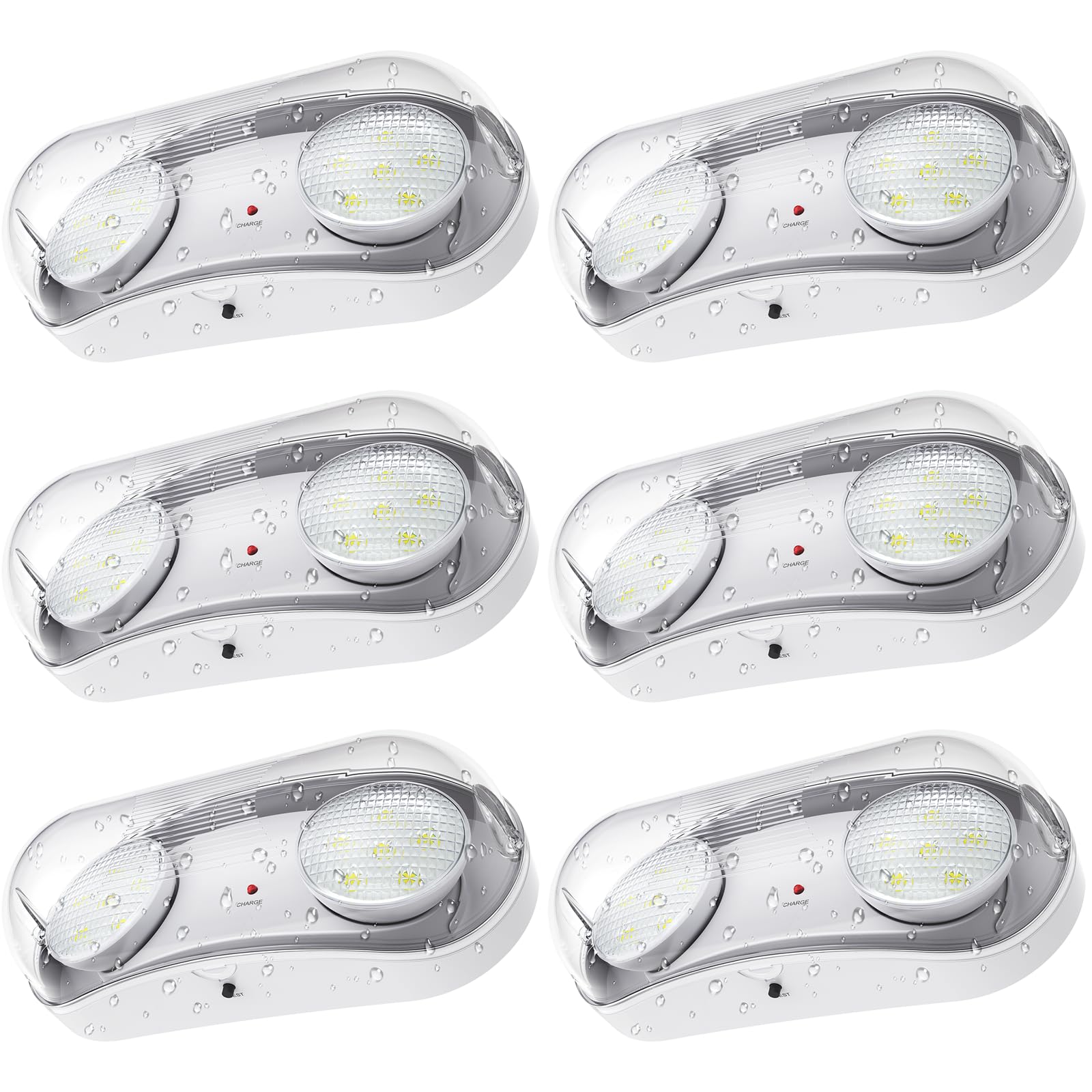 SASELUX Wet Location Rated Outdoor Emergency Light,Waterproof Exterior ...