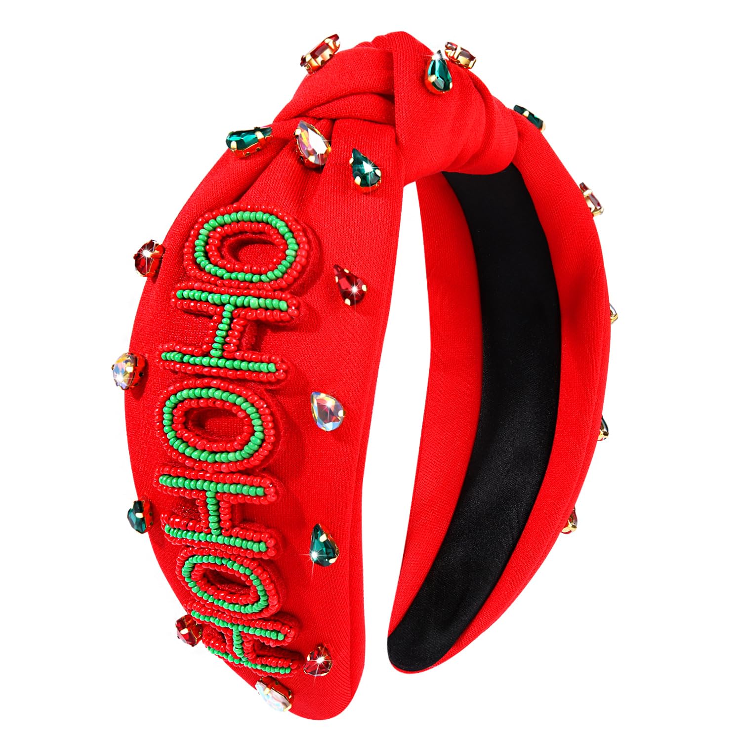 Amazon.com : NVENF Christmas Headband for Women, HOHOHO 1, Beaded Xmas ...