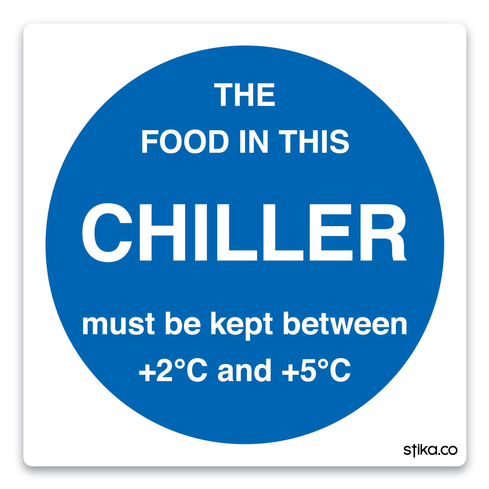 Pack of 2 Chiller Temperature Sticker - Food Storage Kitchen Signs ...