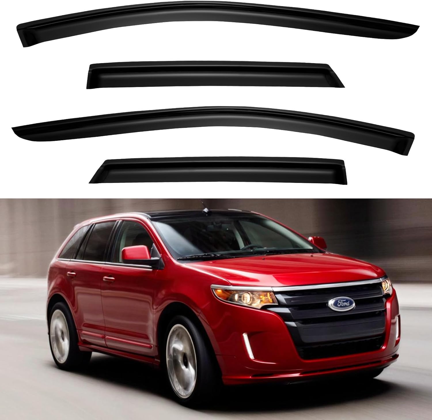 Amazon.com: Cxdar Window Rain Guards Shield for 2007-2014 Ford Edge ...