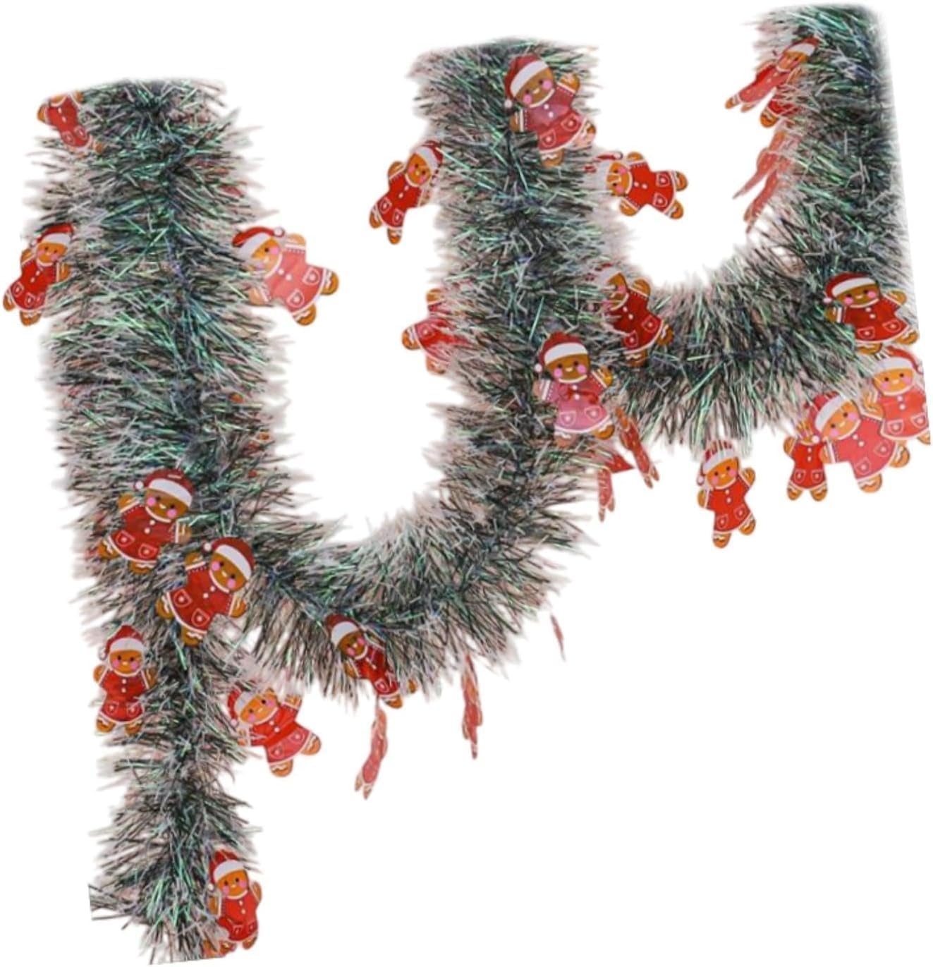 Amazon.com: Christmas Garland Holiday Hanging Garland Festival Tinsel ...