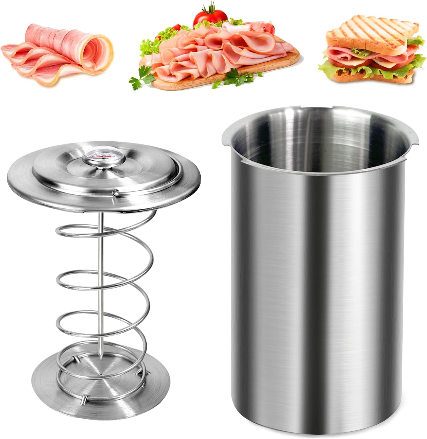 Amazon.com: Ham Maker Stainless Steel Meat Press - Ham Press with ...