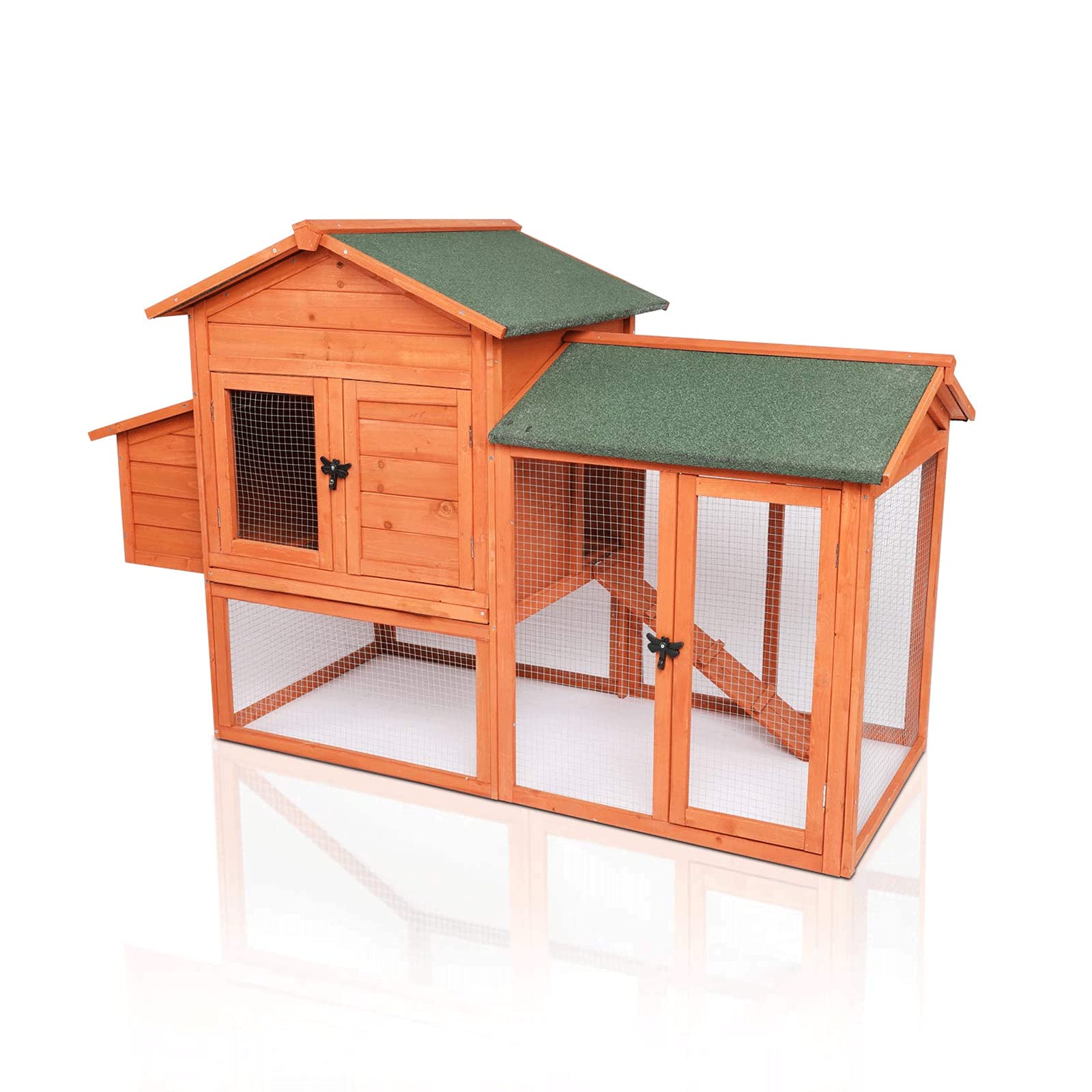 Pirecart Wooden Chicken Coop 65 Outdoor Poultry Cage Multi Level ...