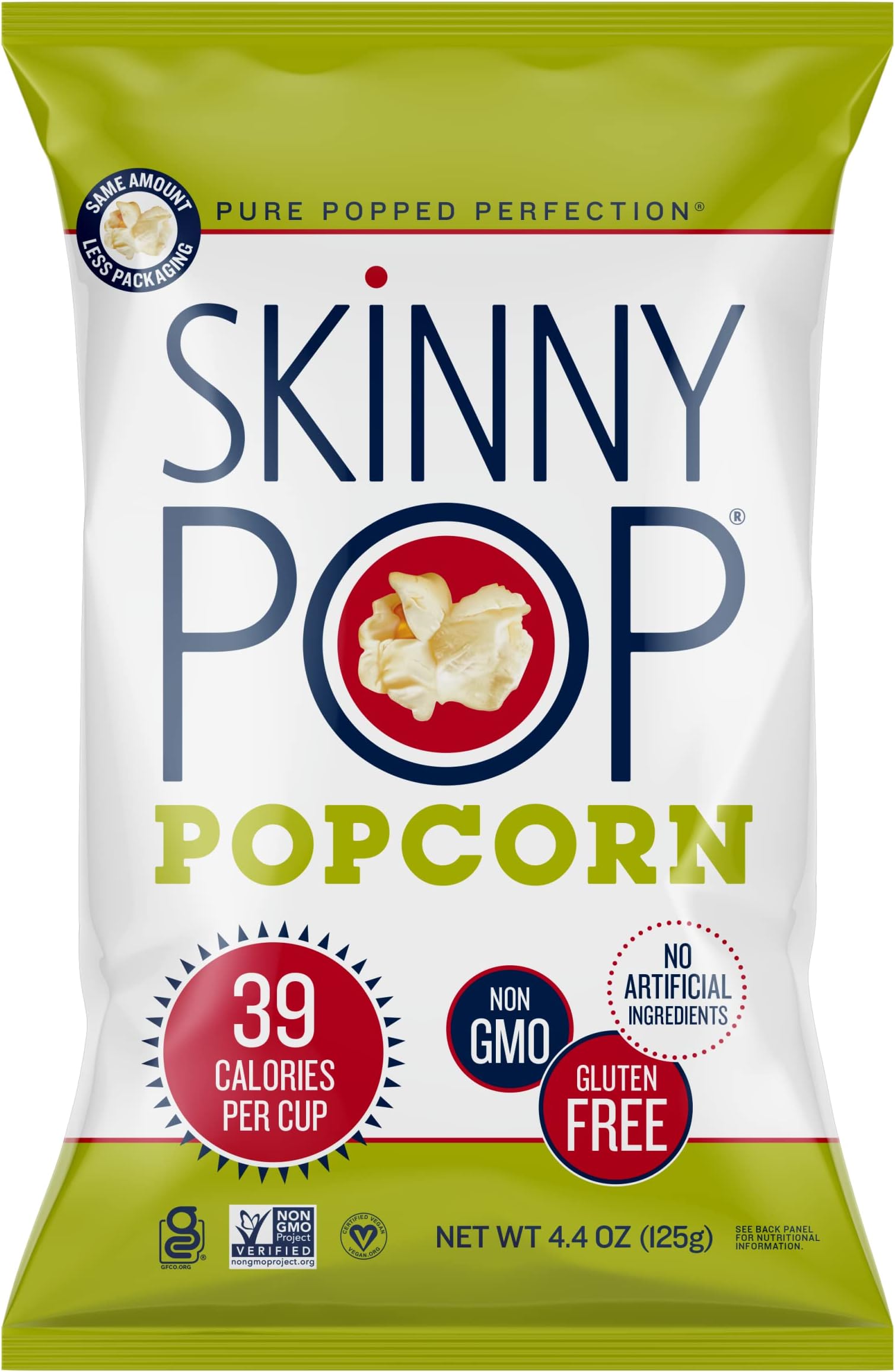 Amazon.com: SkinnyPop Original Popcorn, 4.4oz Grocery Size Bags, Skinny ...