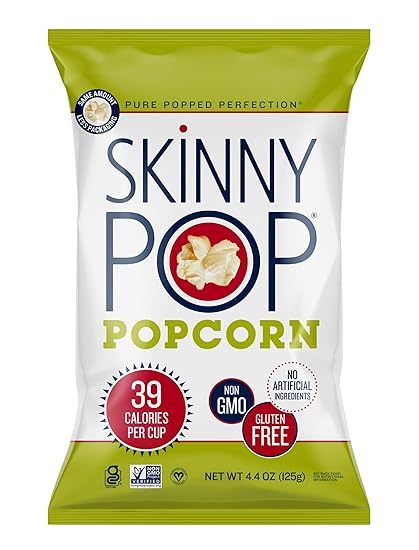 Amazon.com: SkinnyPop Original Popcorn, 4.4oz Grocery Size Bags, Skinny ...