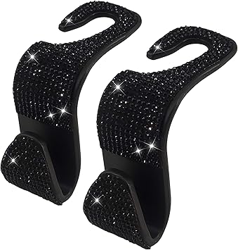 Amazon.com: Dermasy 2 Pack Car Hooks, 2021 New Bling Rhinestones ...