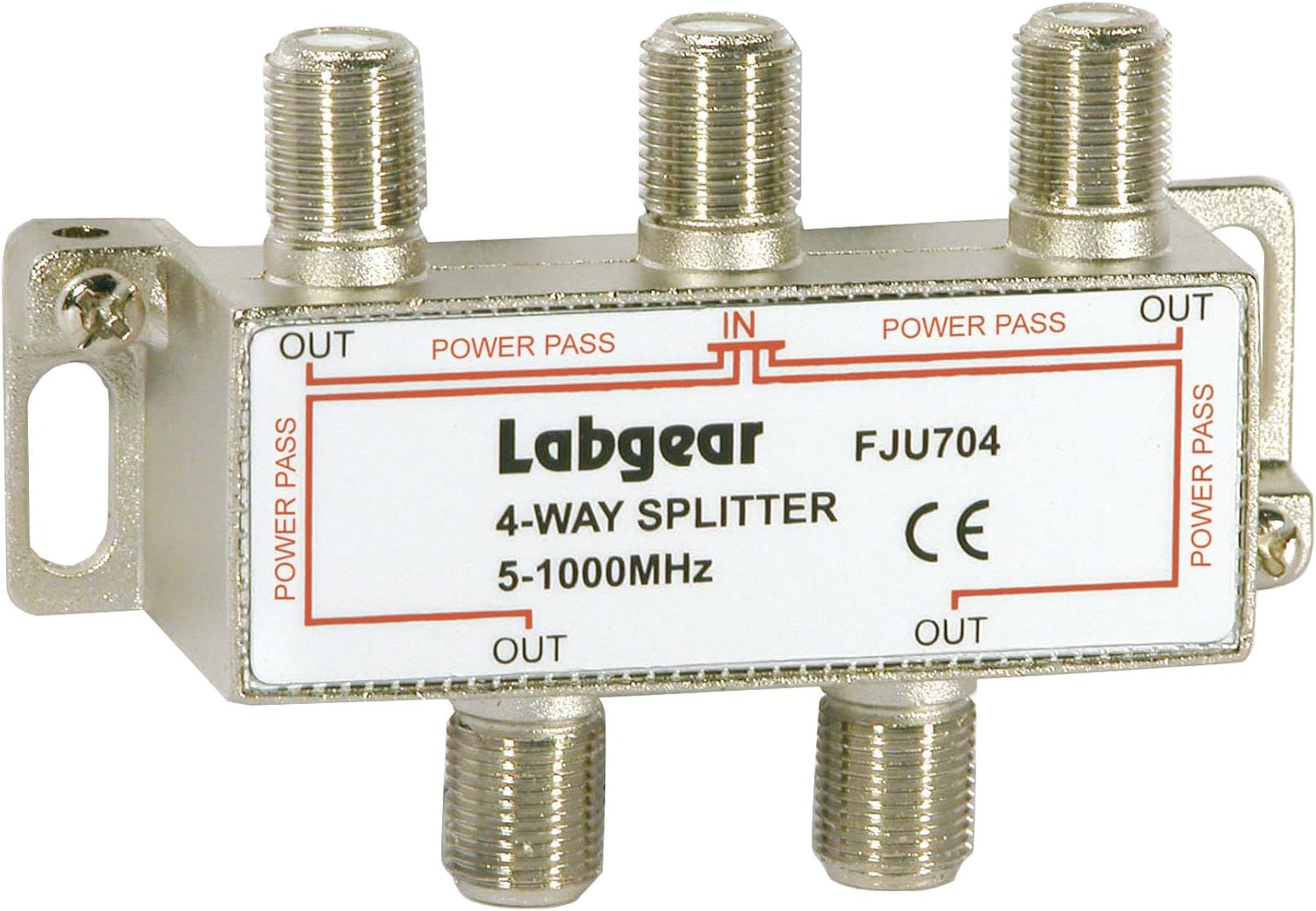 TV Aerial Splitter Labgear UHF 4-way Signal Splitter with 7.4 dB Loss ...