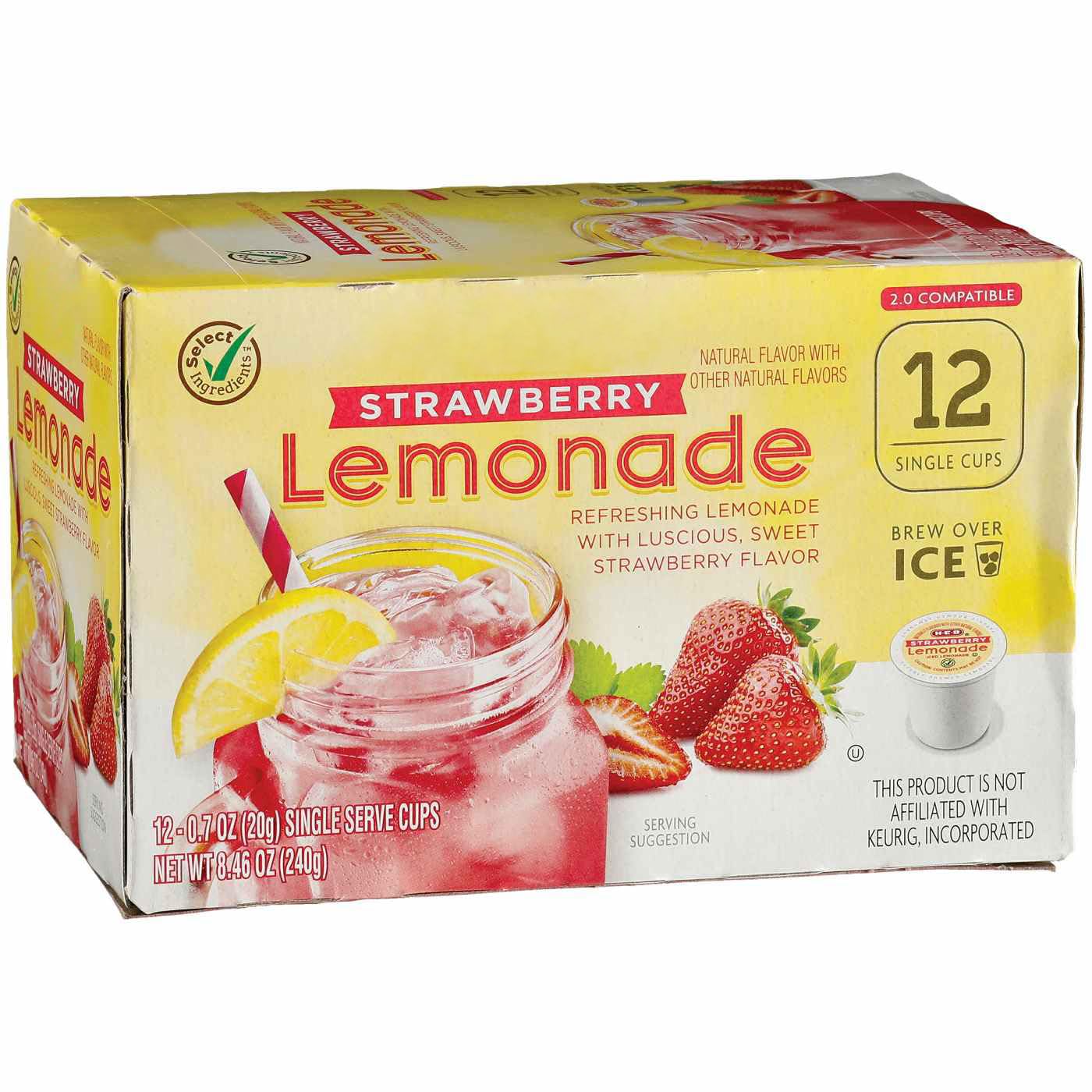 Amazon.com : Strawberry Lemonade Single Serve Cups compatible with ...
