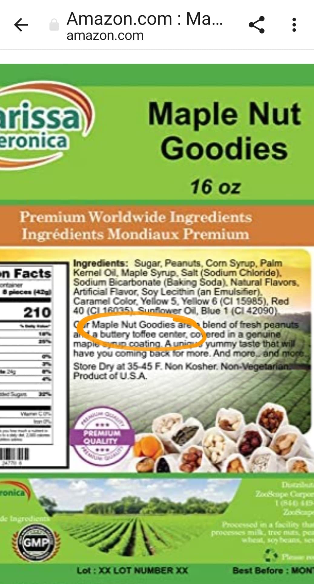 Amazon.com : Maple Nut Goodies (8 oz, ZIN: 524769) : Grocery & Gourmet Food