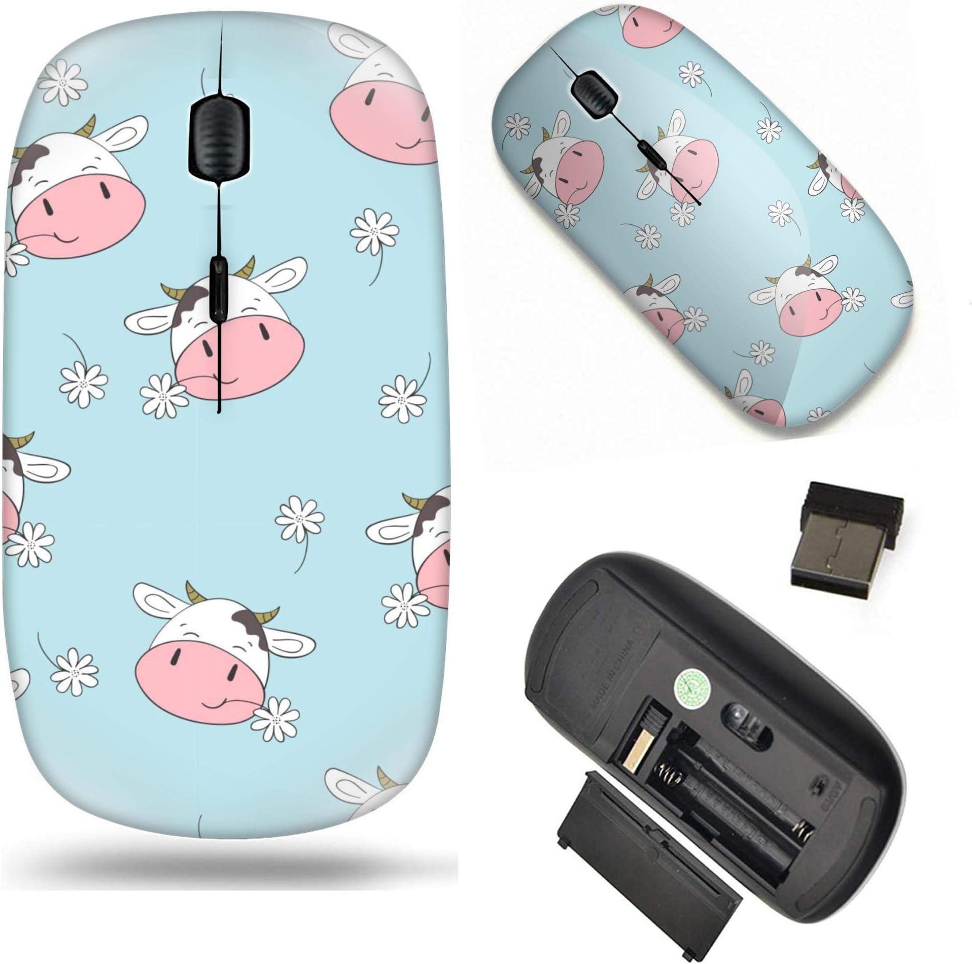 Amazon.com: Unique Pattern Optical Mice Mobile Wireless Mouse 2.4G ...