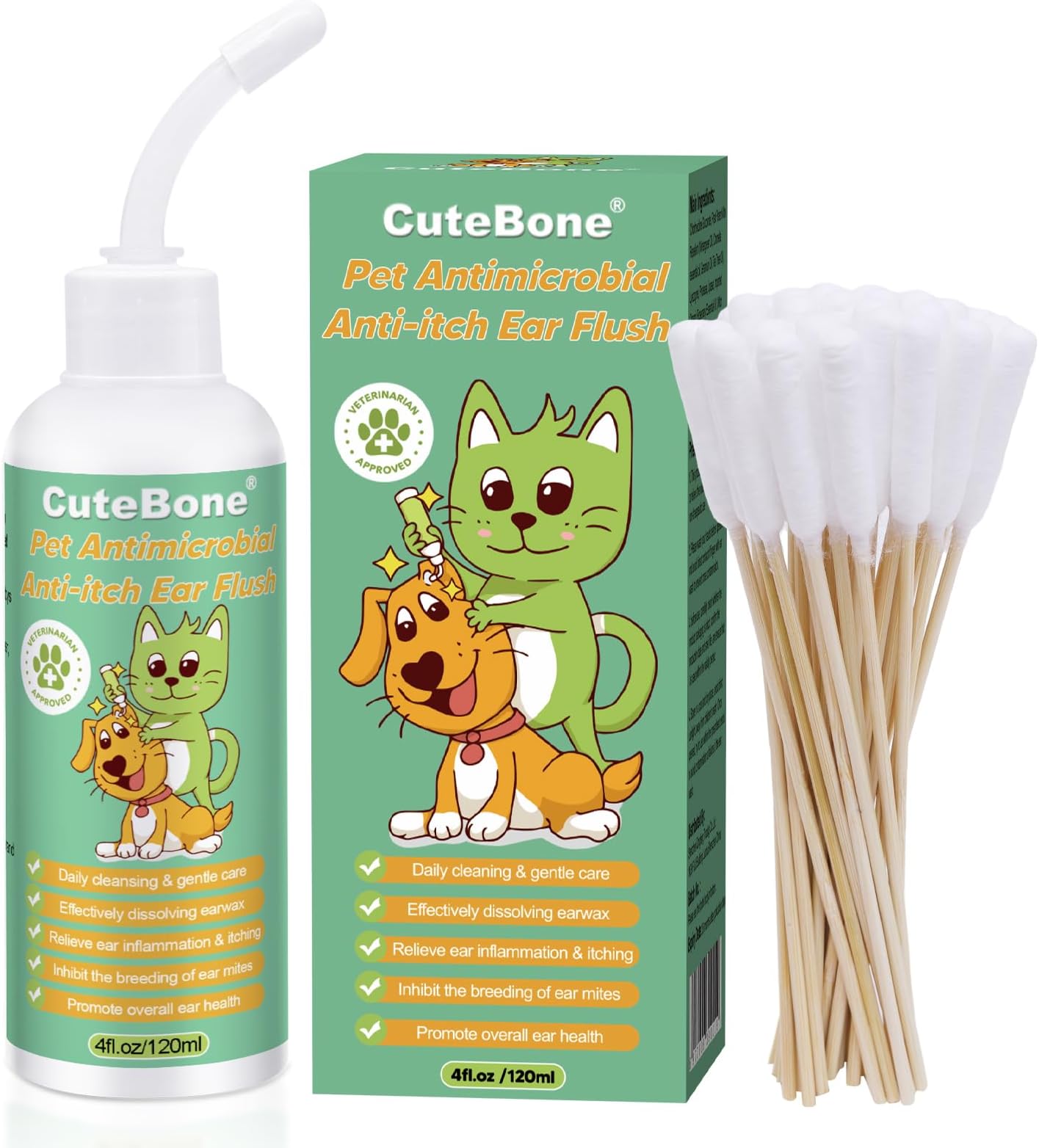 Amazon.com : CuteBone Dog Anti-Itch Ear Flush - Cleans & Removes Wax ...