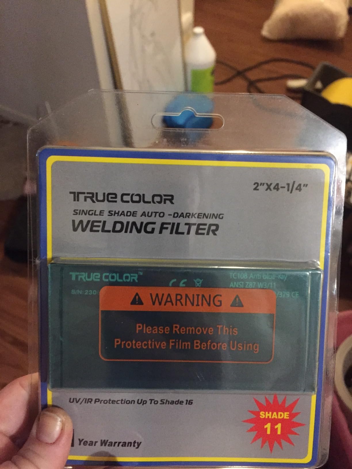 Amazon.com: 2x4 1/4 Gold Welding Lens Shade 11,Gold Auto-Darkening HD ...