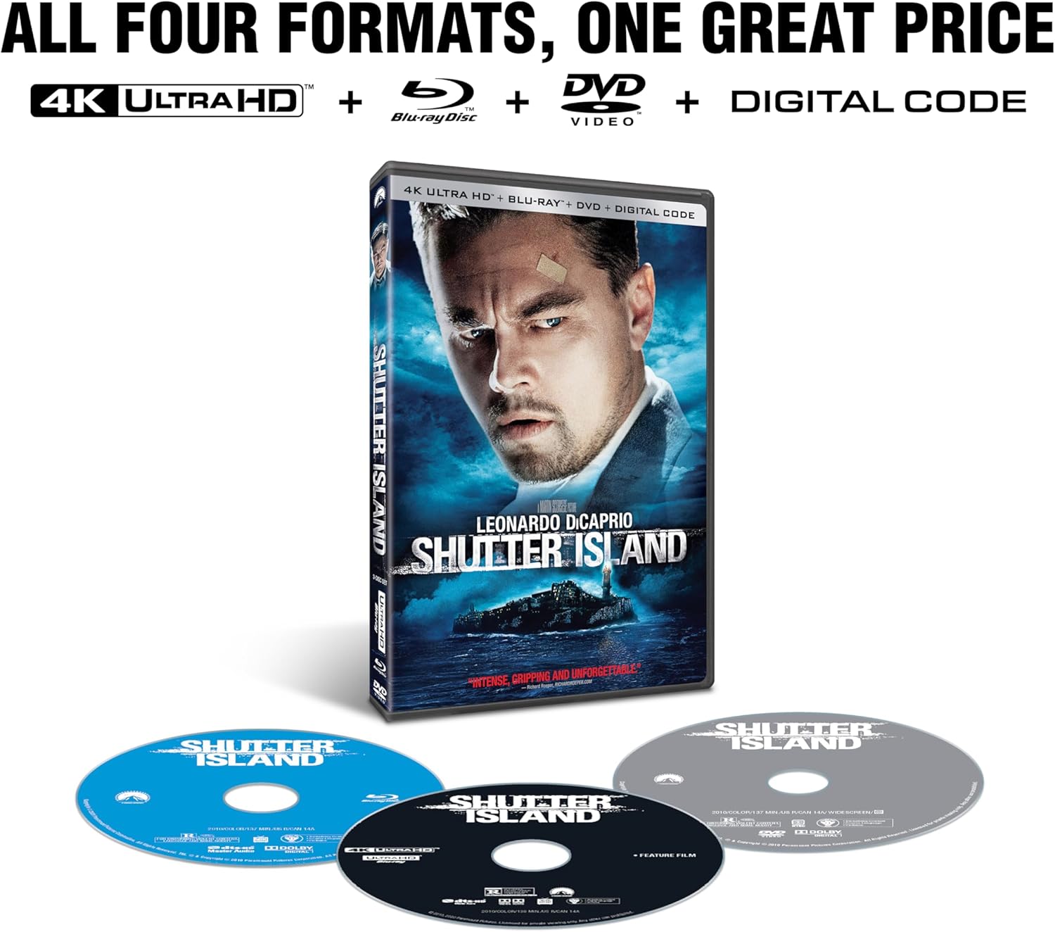 Shutter Island 4K UHD + Blu-ray + DVD + Digital : Amazon.com.au: Movies & TV