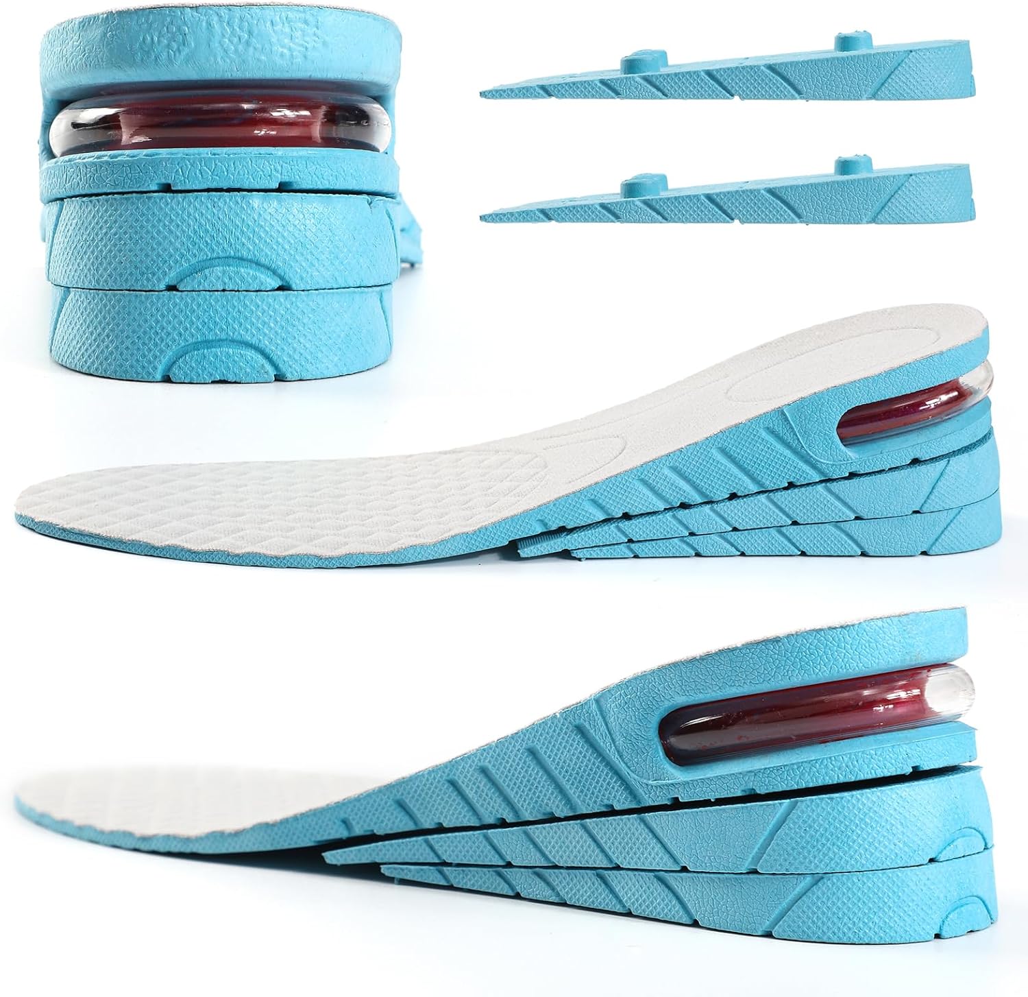 Amazon.com: Height Increase Insole 3-Layer Air Cushion Heel Insert Lift ...