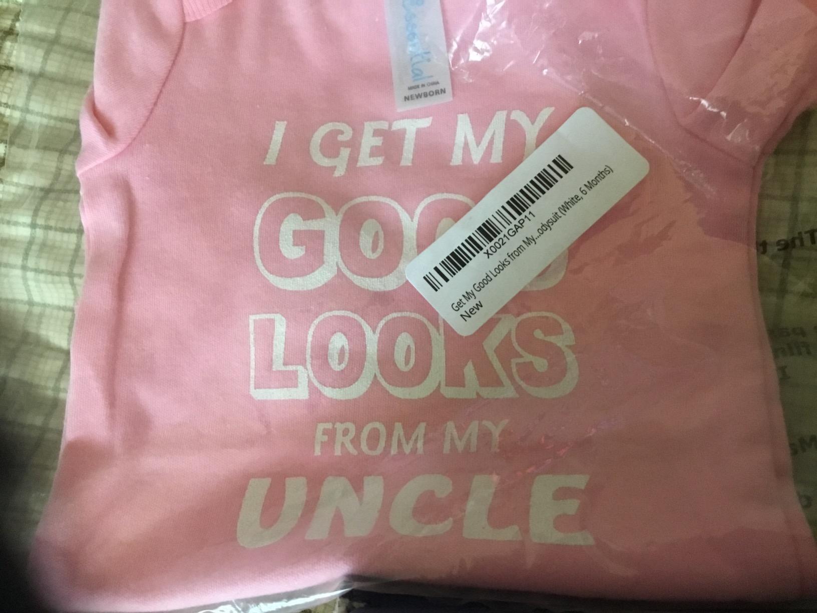 Amazon.com: Get My Good Looks From My Uncle - Funny Baby Essentials ...