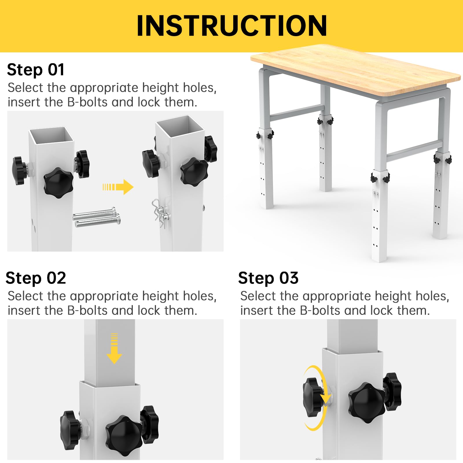 Folding Table Leg Extensions