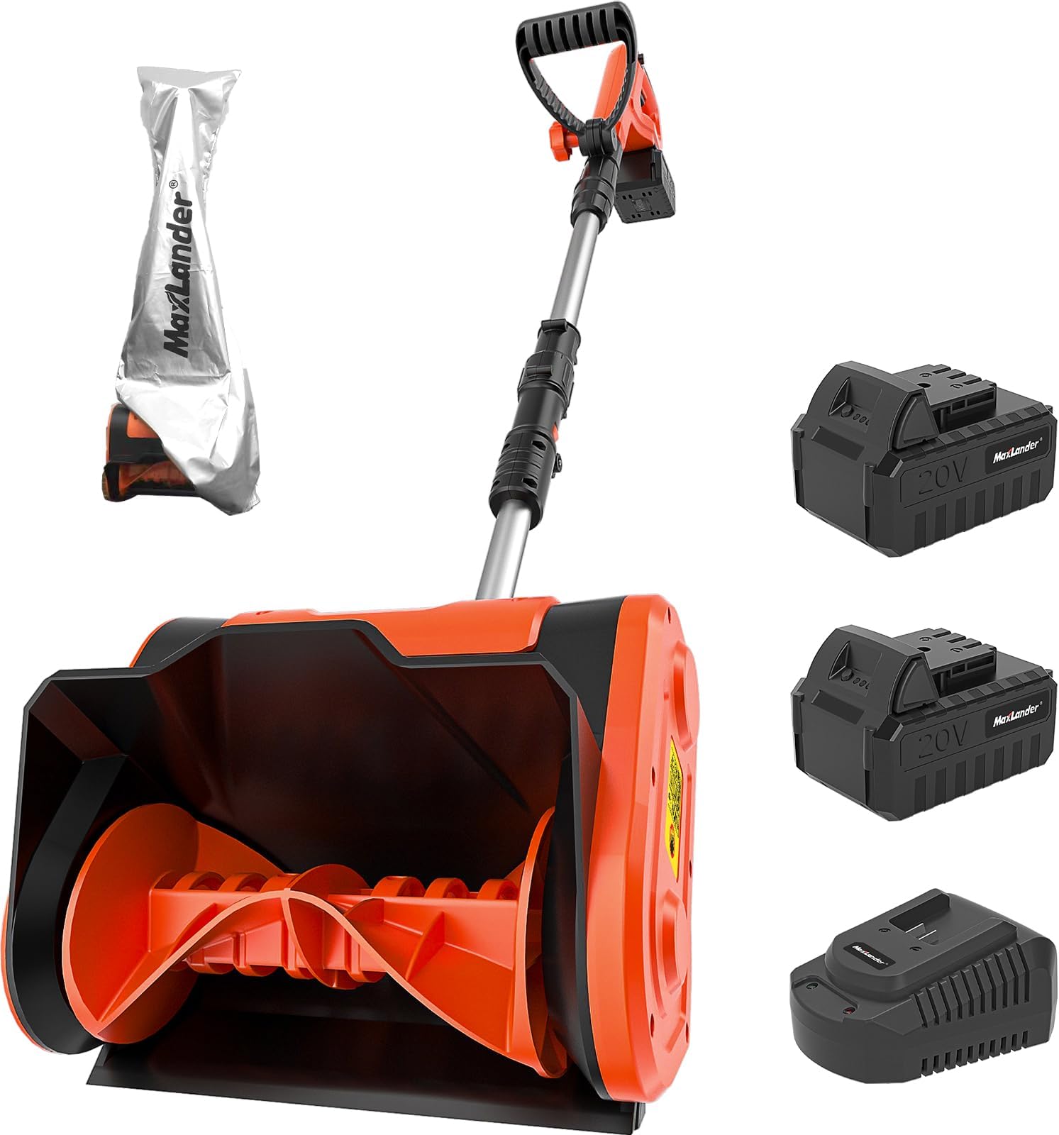 Amazon.com : MAXLANDER Cordless Snow Shovel, 20V 10-Inch Electric ...