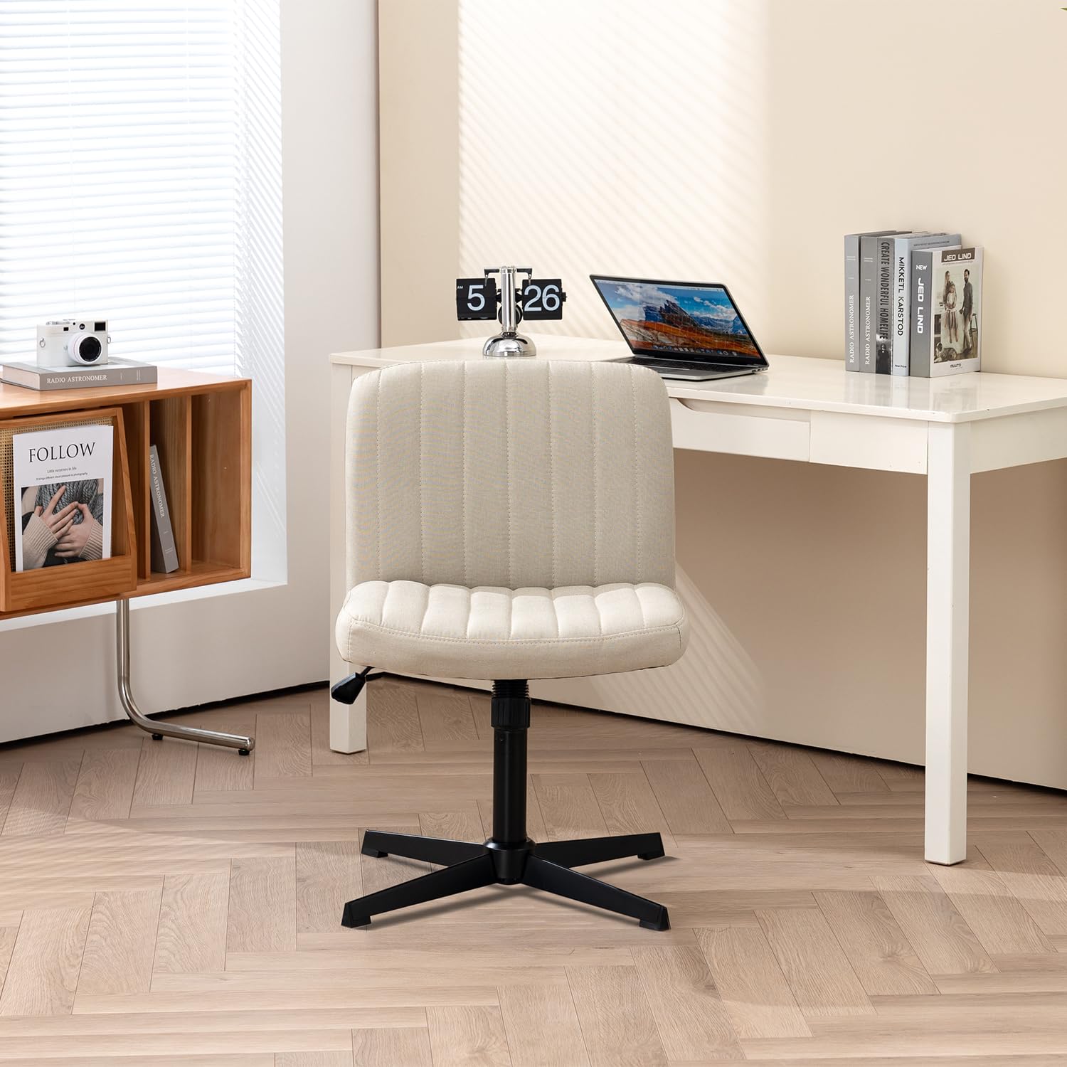 Snapklik.com : Panana Office Chair Fabric Padded Seat Armless Desk ...