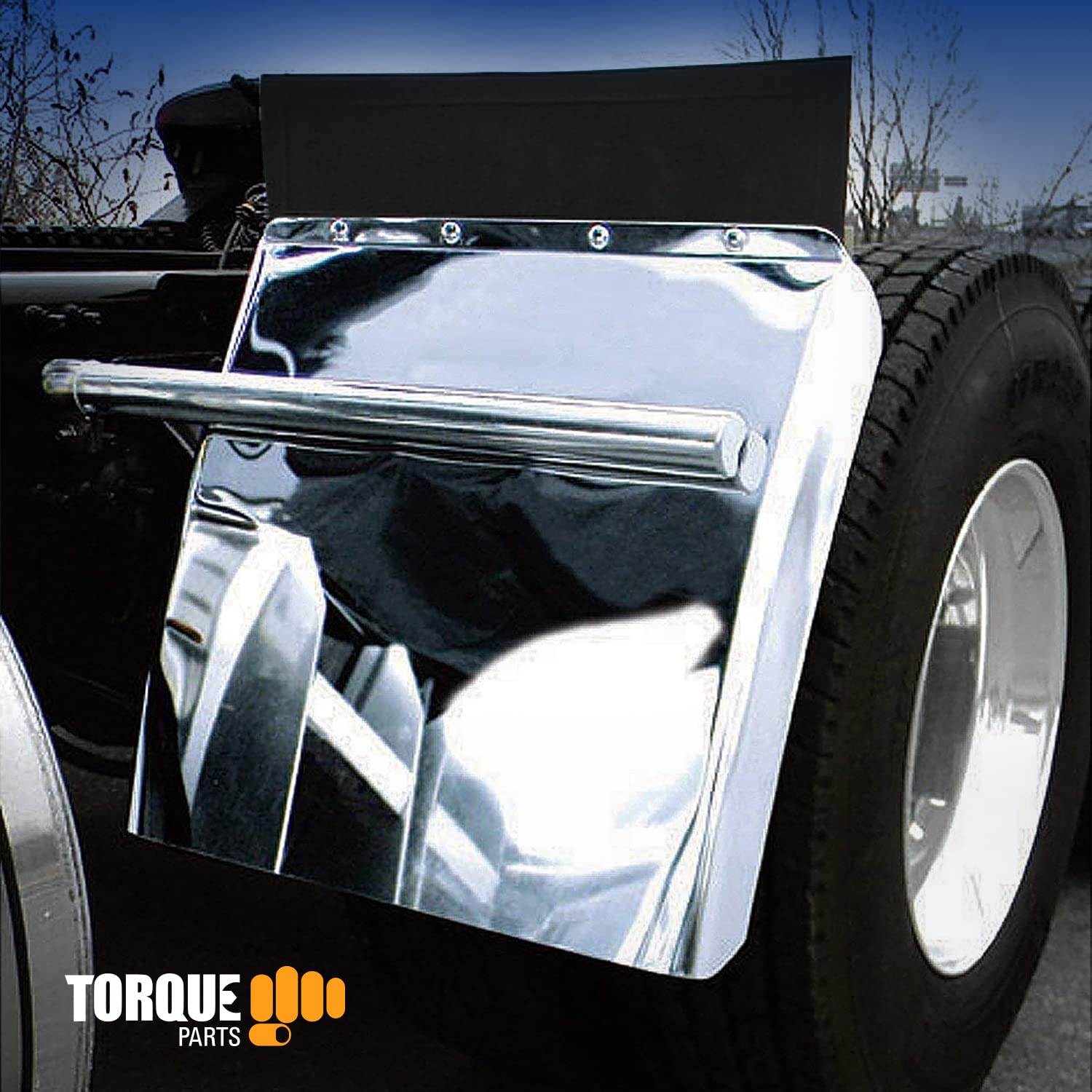 Snapklik.com : TORQUE Quarter Fenders For Semi Truck, 24 X 24 Stainless ...