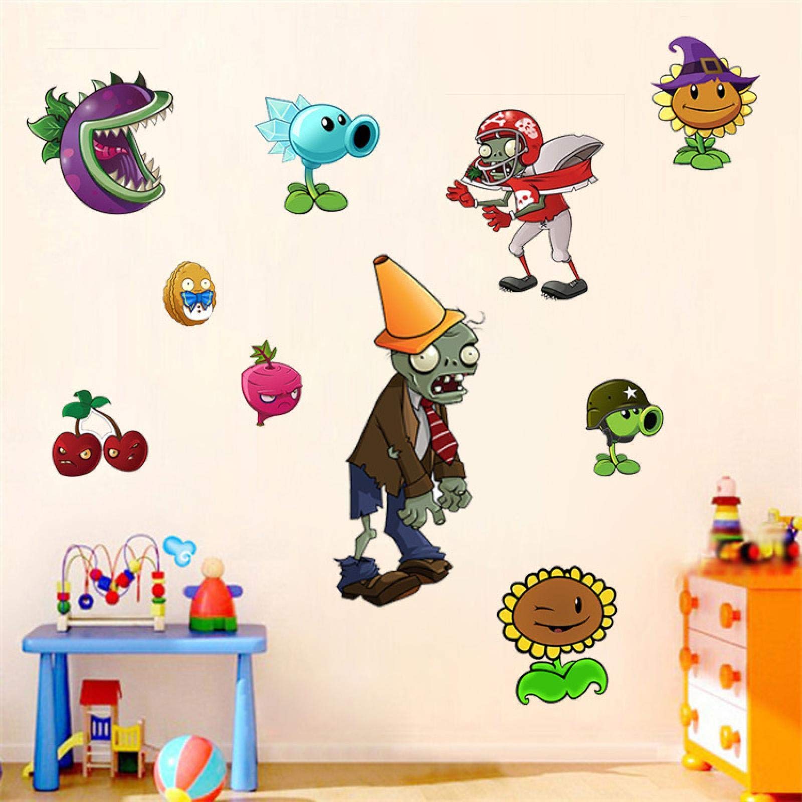 Buy s vs. Zombies Cartoon Wall Sticker Cute Game Comic Suitcase Sticker ...