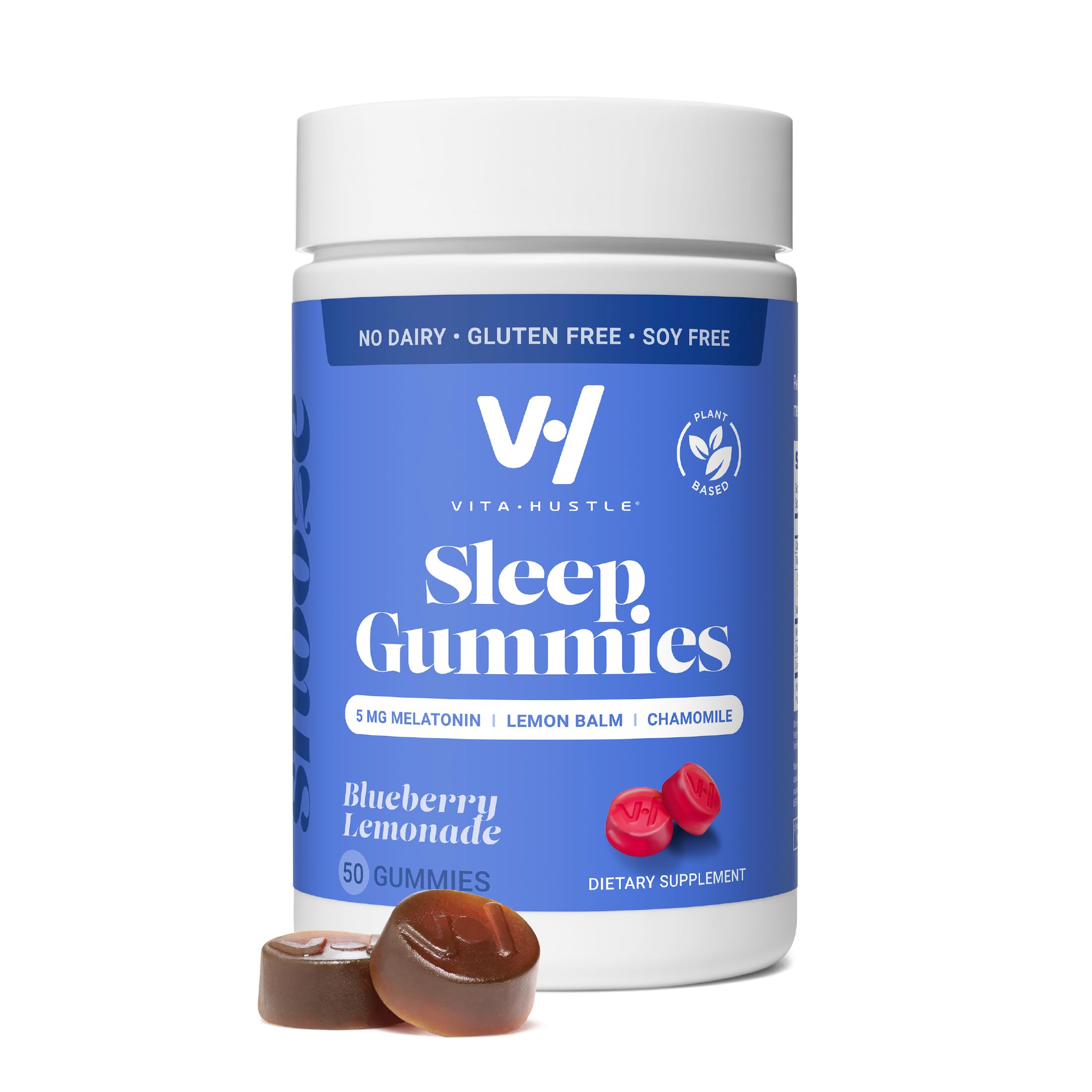Amazon.com: VitaHustle Natural Sleep Gummy 5 mg Melatonin, Lemon Balm ...