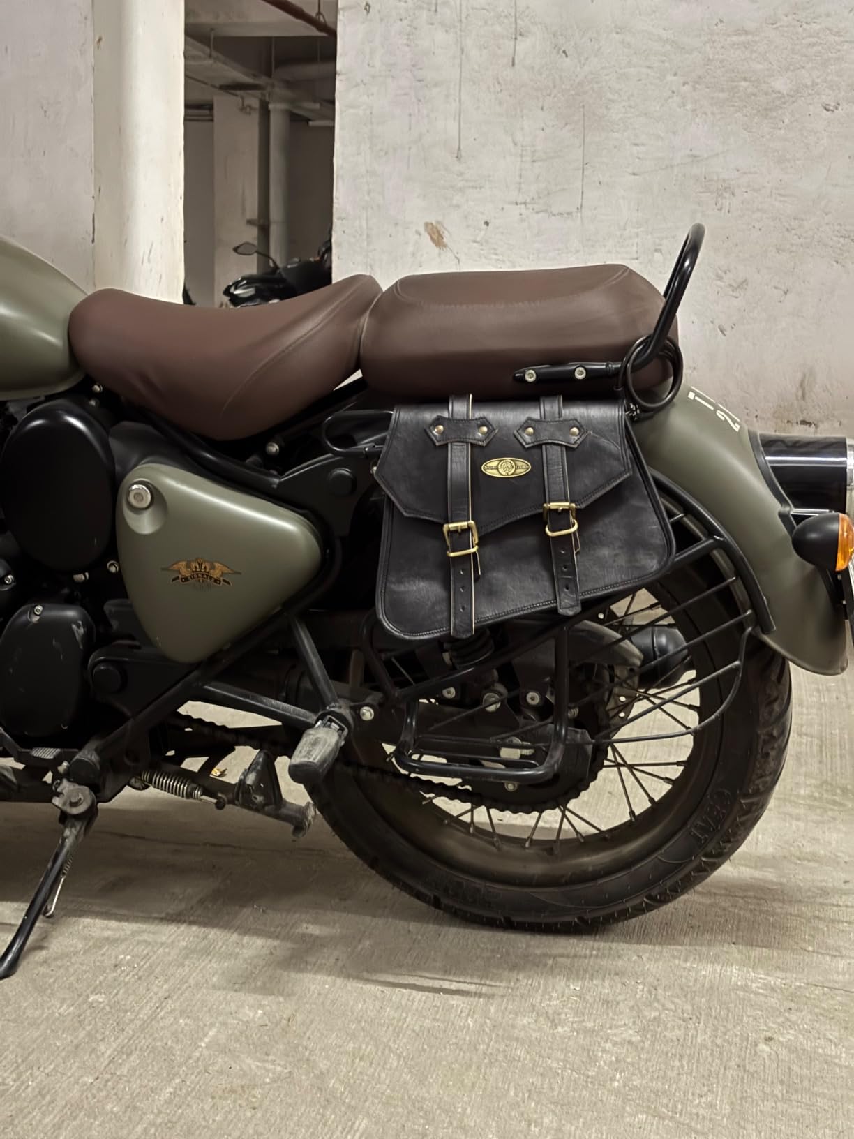 Creative Art & Craft Leather Side Saddle Bag/Pannier Bags Motorcycle ...