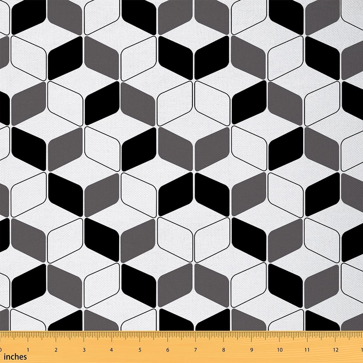 Amazon.com: Geometry Cube Fabric by The Yard,3D Space Art Upholstery ...