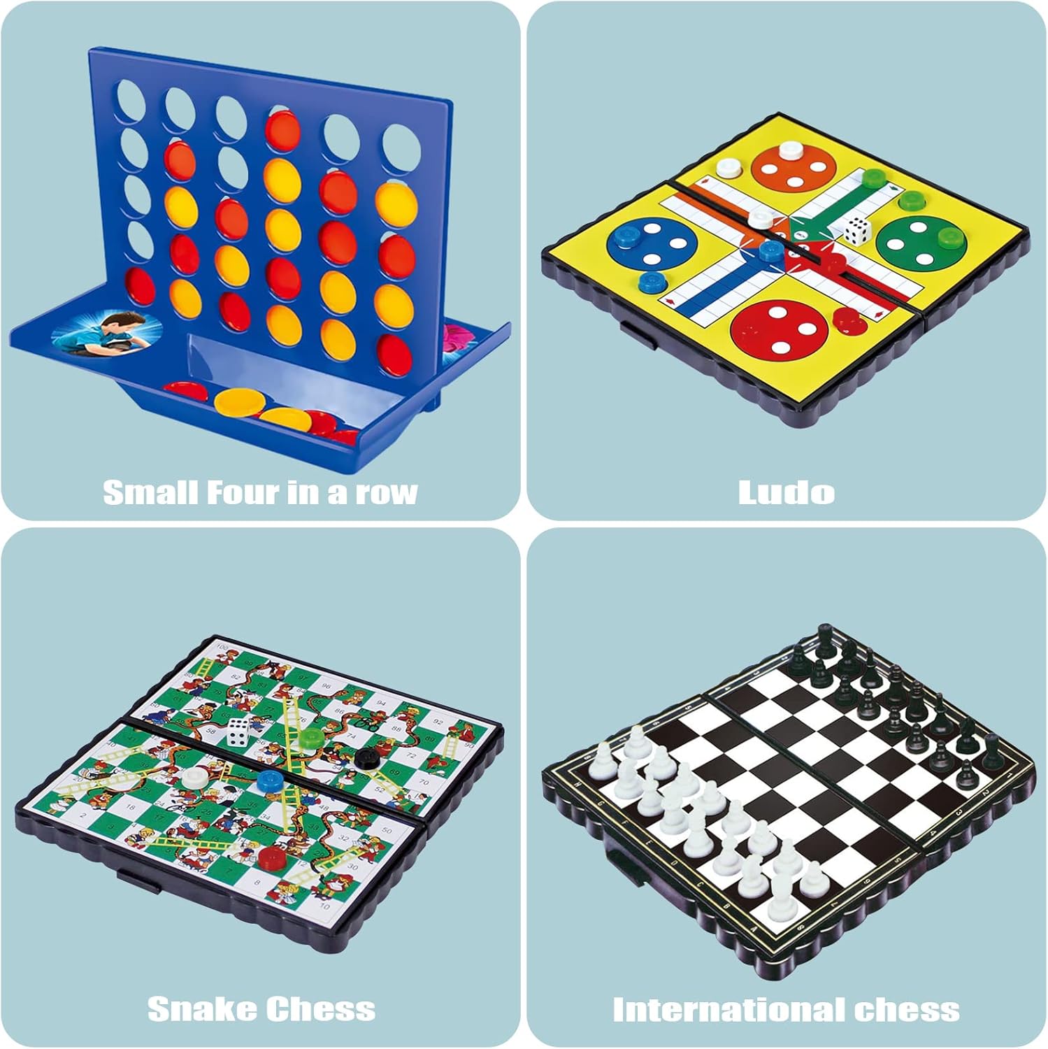 Four in a Row,Saijer 4 in a Line Game Line Up 4 Game Mini Board Games ...