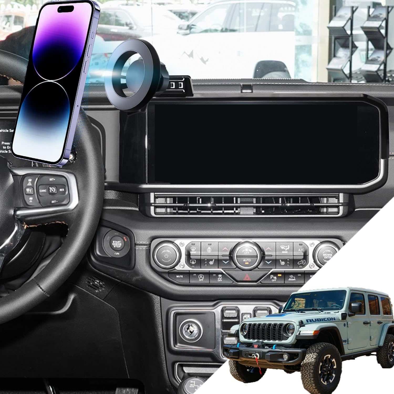 Amazon.com: oricarmes Jeep Wrangler Phone Mount 2025 Wrangler Magnetic ...