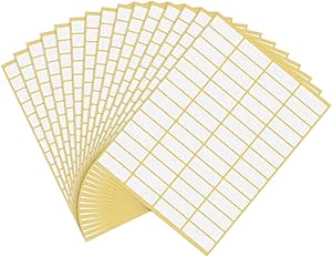 Amazon.com : 840 Small White Labels, 38 X 13 MM - Stickers for File ...